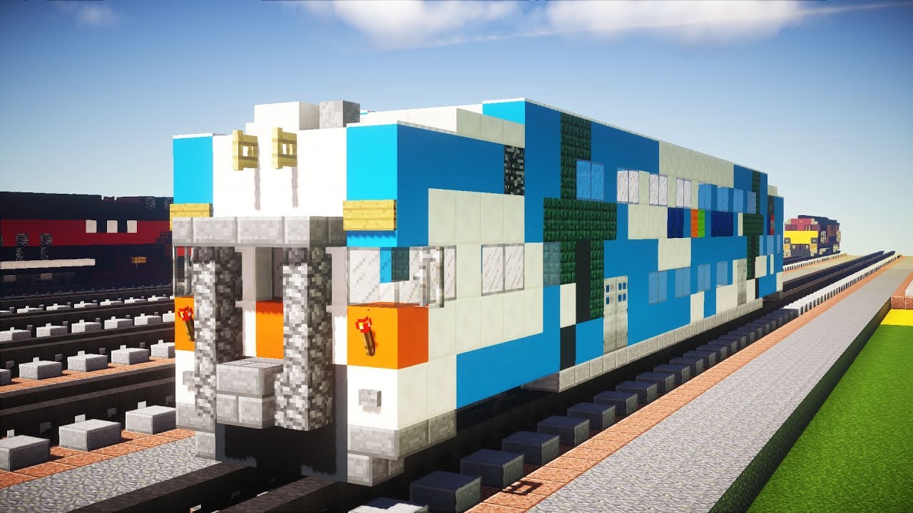 Minecraft Tri-Rail Bombardier Bi-level Coach Tutorial - YouTube