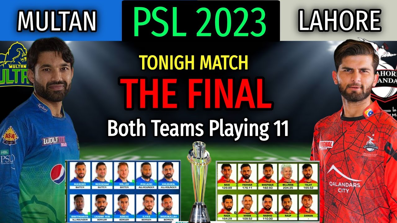 PSL FINAL 2023 | Multan Sultans vs Lahore Qalandars Final Match Playing ...