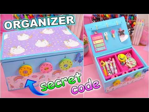 DIY - ORGANIZER Opened with a SECRET CODE and has HIDDEN COMPARTMENT - PENCIL BOX