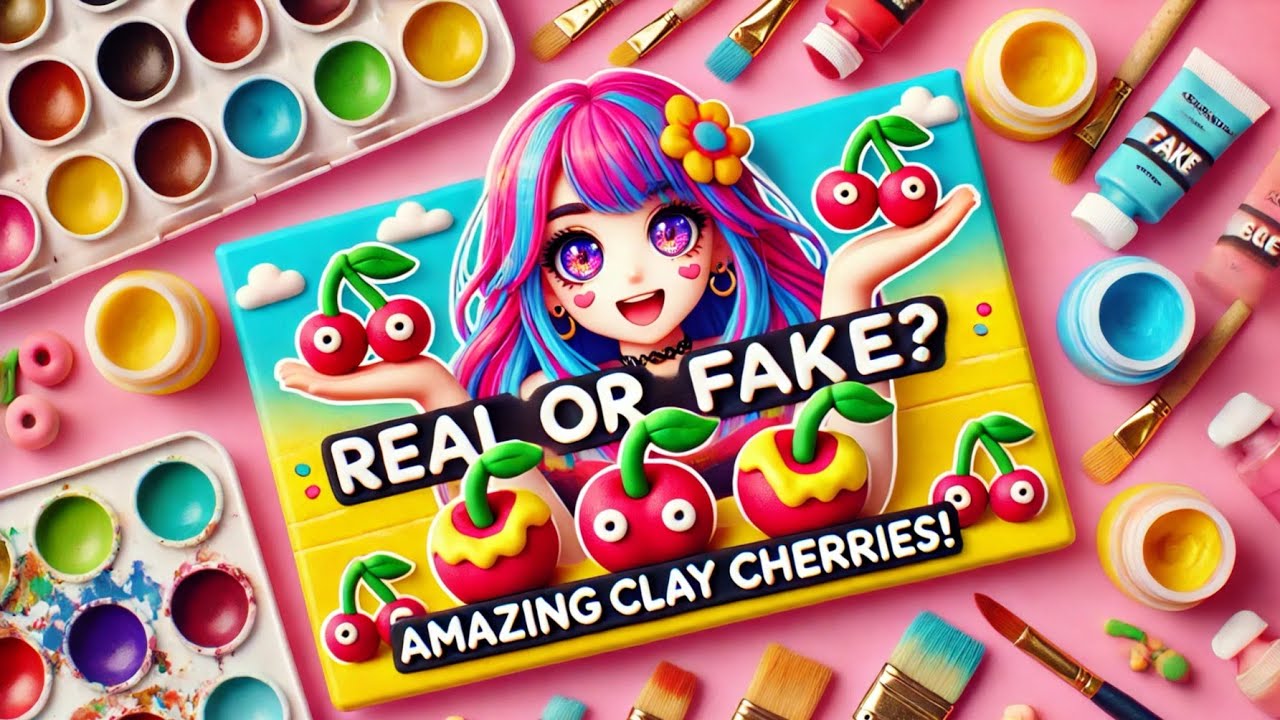 Real or Fake? These Clay Cherries Look TOO Real! - YouTube