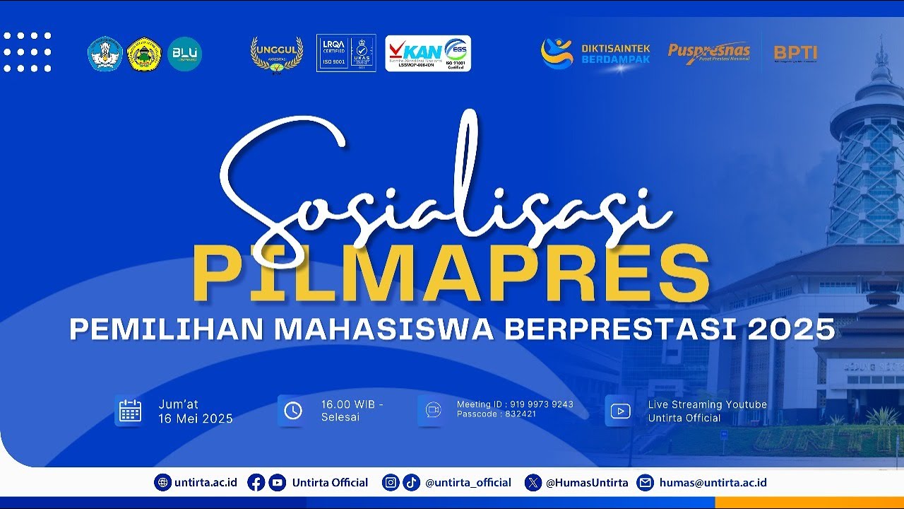 Sosialisasi Internal Pilmapres 2025 - YouTube