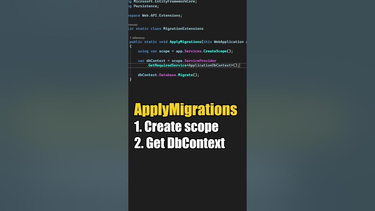 Run EF Migrations at Startup For Easy Local Development #shorts - YouTube