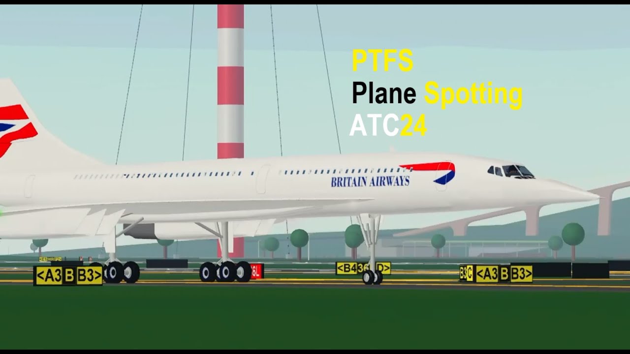 10 Minutes of Plane Spotting in ATC 24 server! PTFS - YouTube