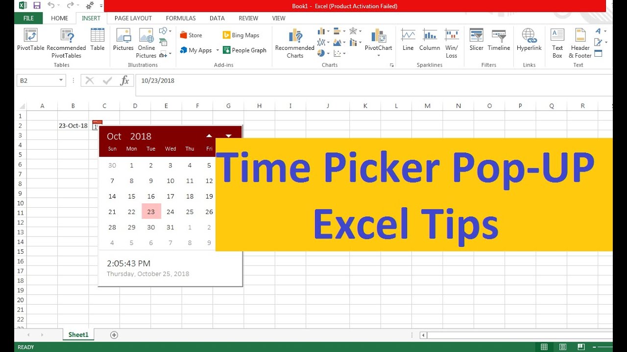 DateTimePicker Pop Up In Excel YouTube DateTimePicker Pop Up In Excel YouTube
