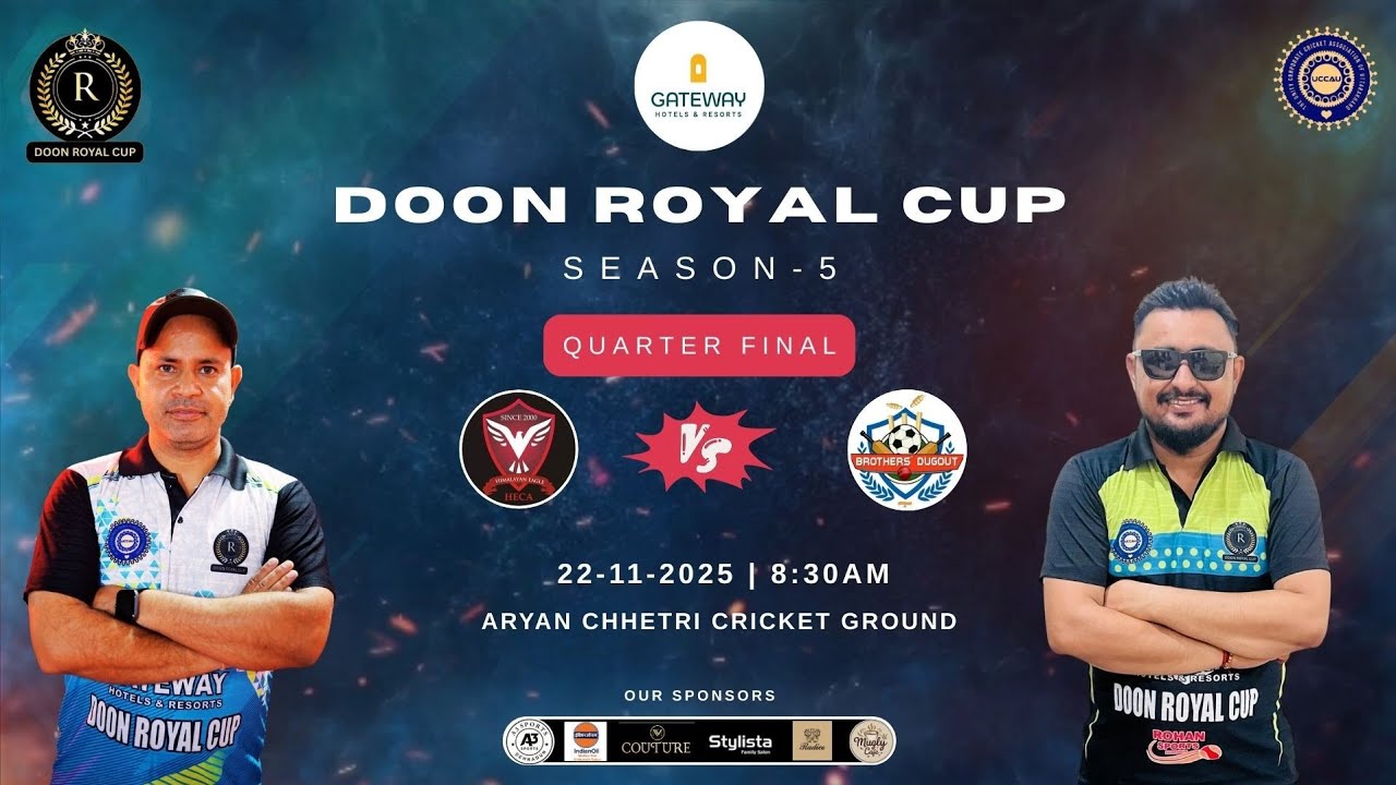 Doon Royal Cup Season-5 || Brothers' dugout CC vs EAGLE || Quarter ...