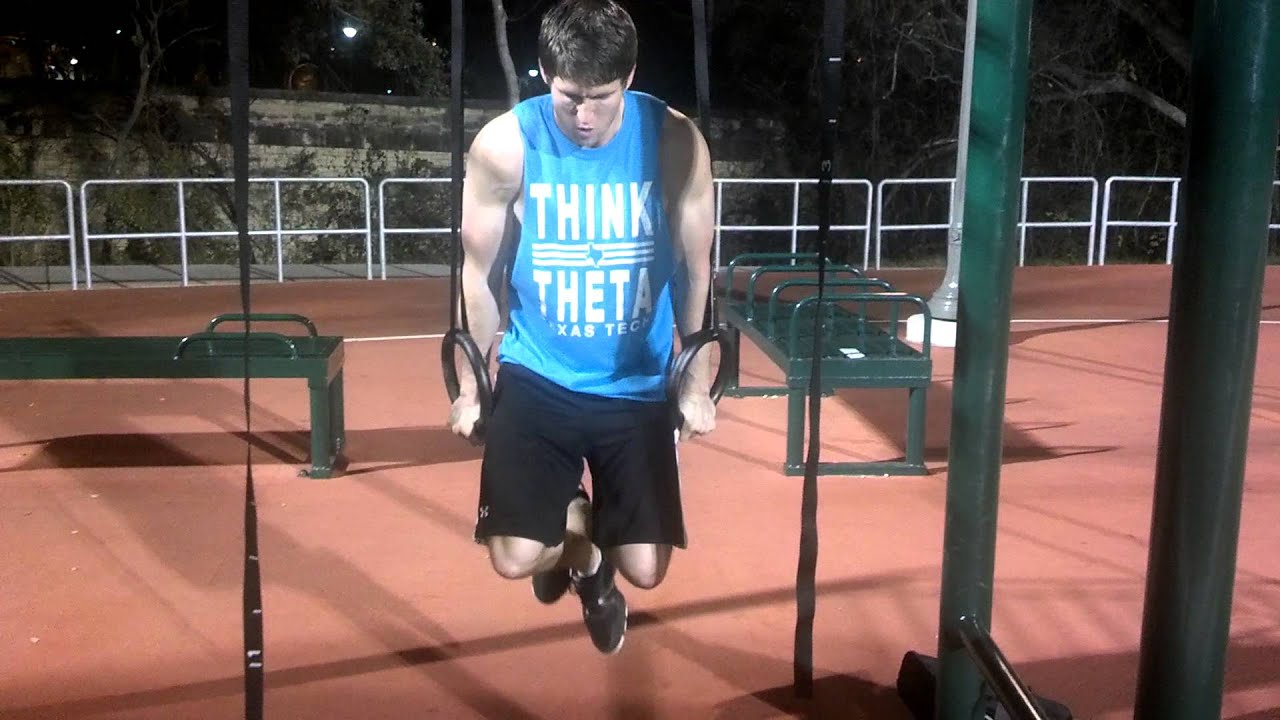 Stabilized One Arm Ring Dips - YouTube