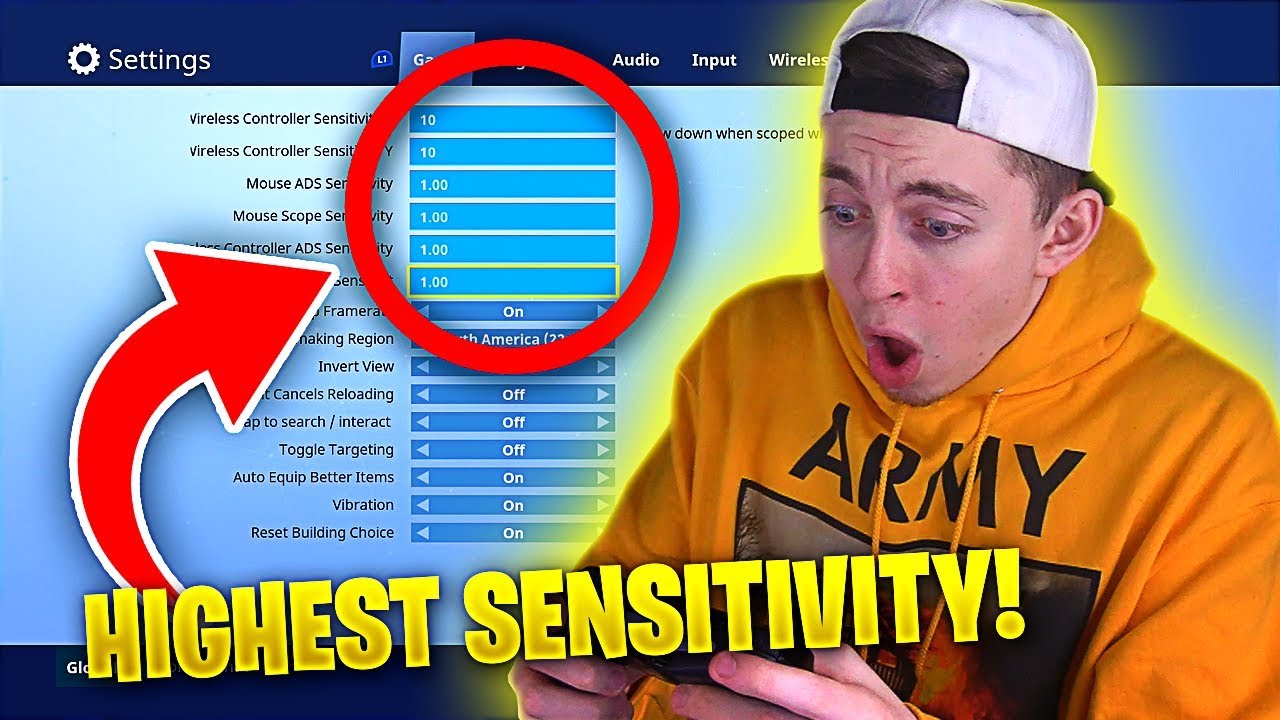 THE HIGHEST SENSITIVITY CHALLENGE!!! (Fortnite Battle Royale) - YouTube