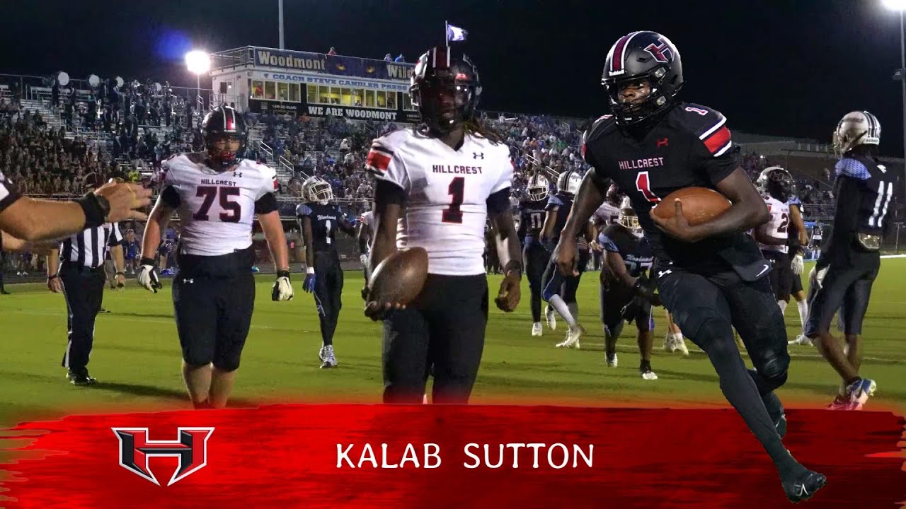 Hillcrest Rams at Woodmont Wildcats - Kalab Sutton Rushing Touchdown ...