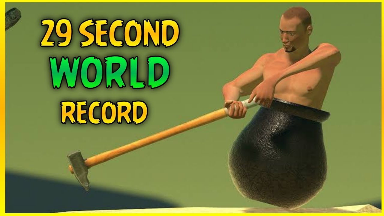 Big world record in getting over it 27 second getting over it speedrun ...