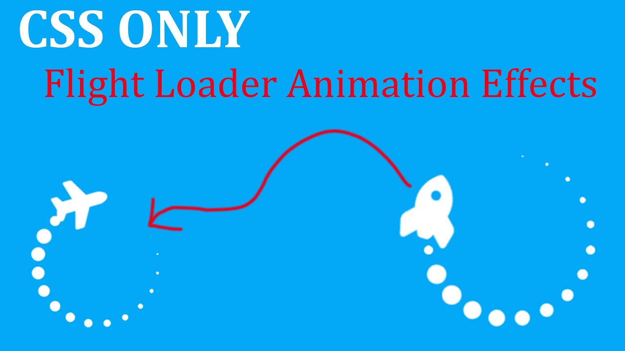 Pure Css Flight Loader Animation Effects Using Fontawesome Icon Youtube