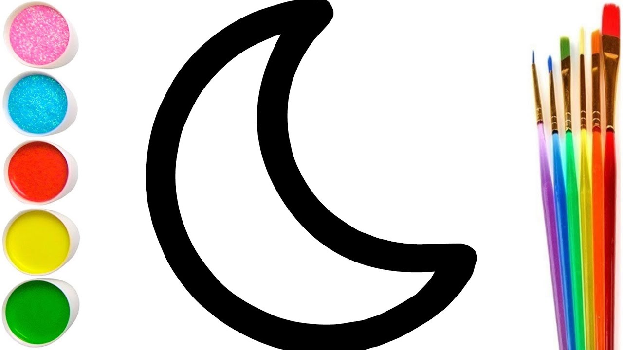 Bolalar uchun yarim oy rasmini chizish |Draw a picture of a crescent ...