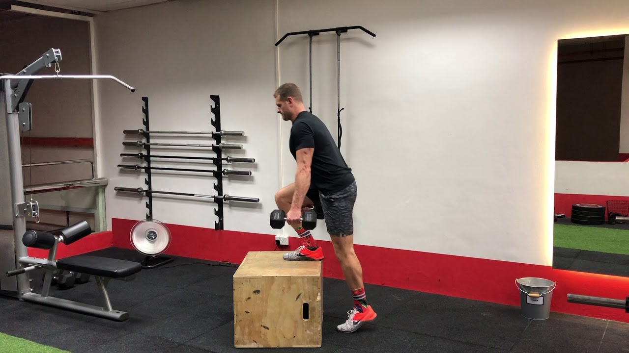 Dumbbell Suitcase Step Down - YouTube