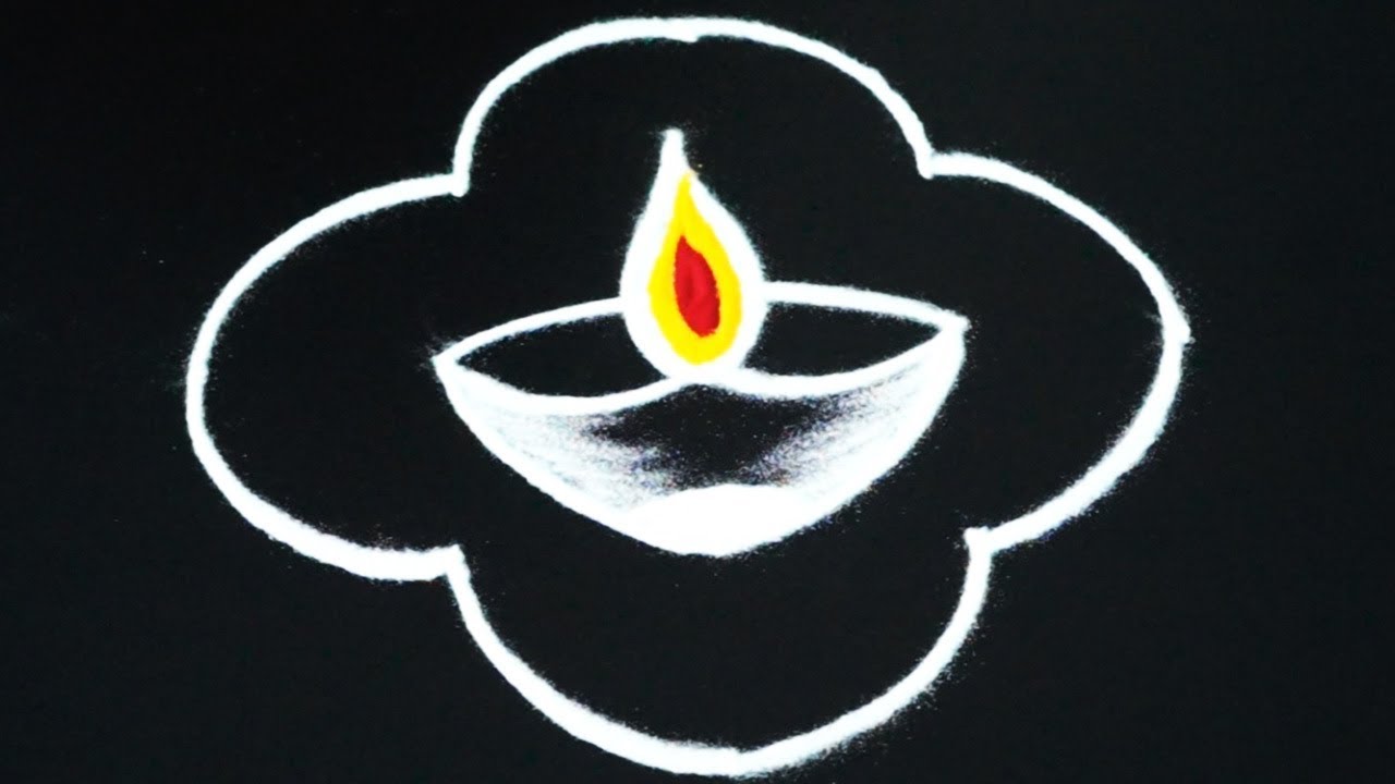 Deepam Rangoli Designs By 5 Dots Latest Kolam Muggulu Videos Well ...