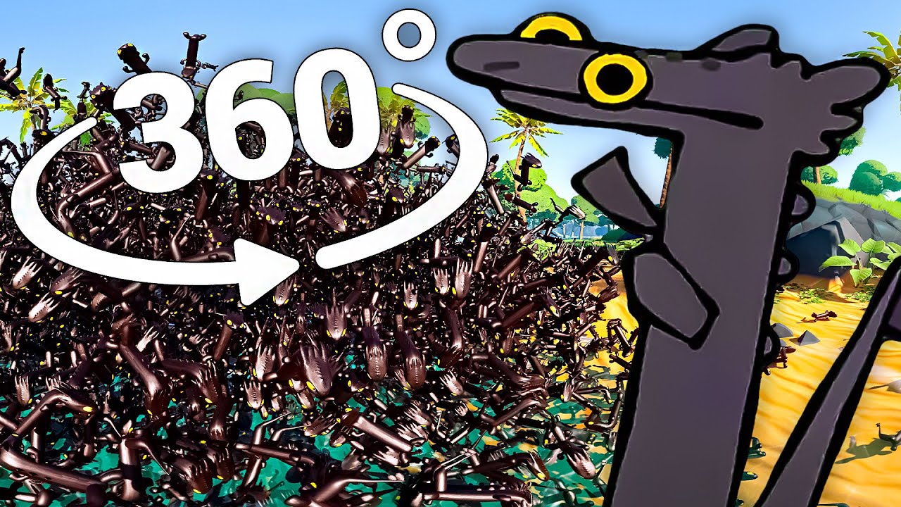 Toothless Dragon Dancing 50,000 TIMES! 360° Video | VR / 4K ...