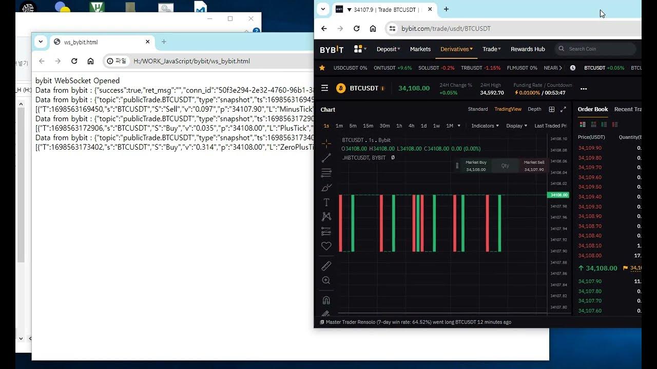 Bybit Websocket Realtime Browser Javascript Youtube