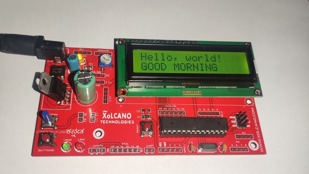 Atmega328 Arduino LCD Board from Xolcano Technologies #trending #coding ...