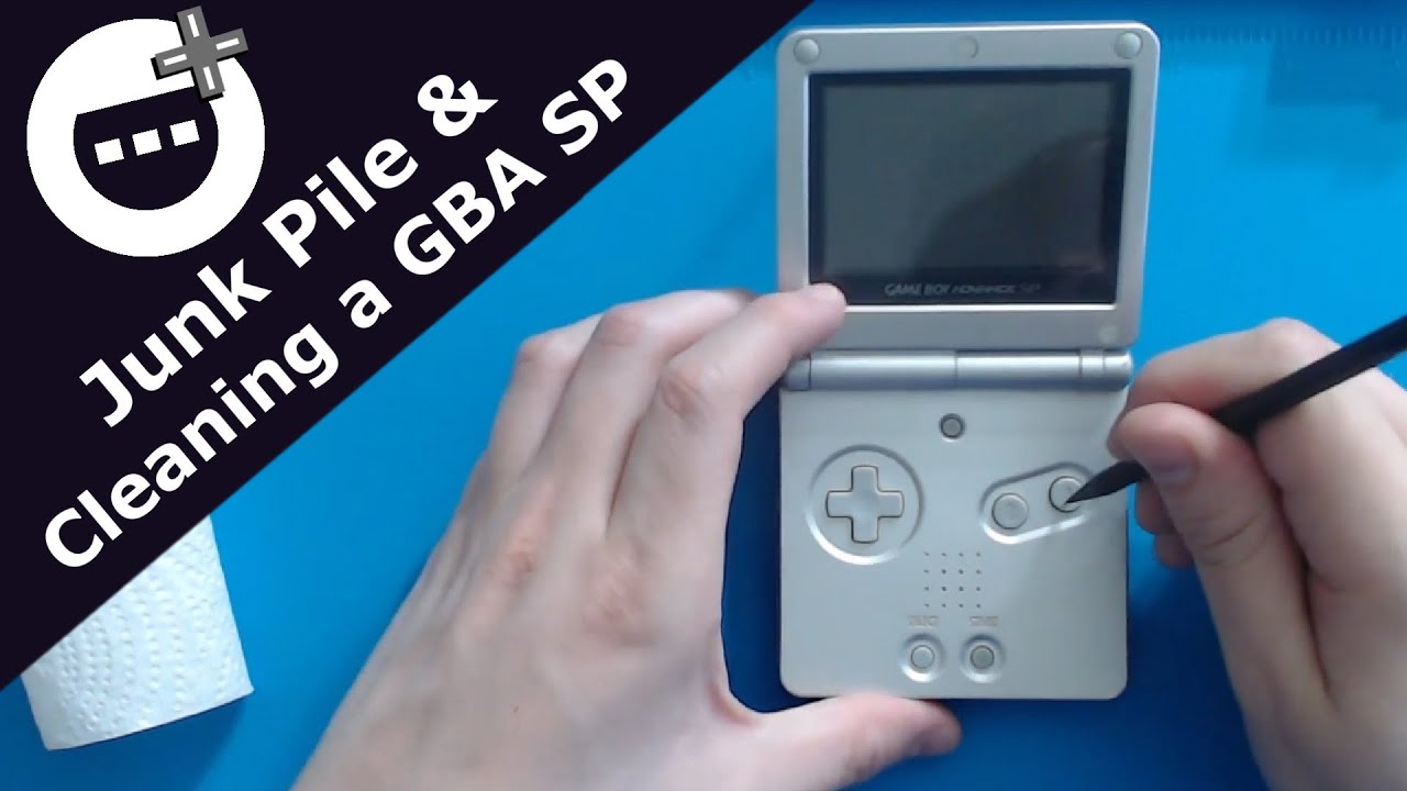 My Gaming Junk Pile, Repair To-dos and Cleaning a GBA SP - YouTube