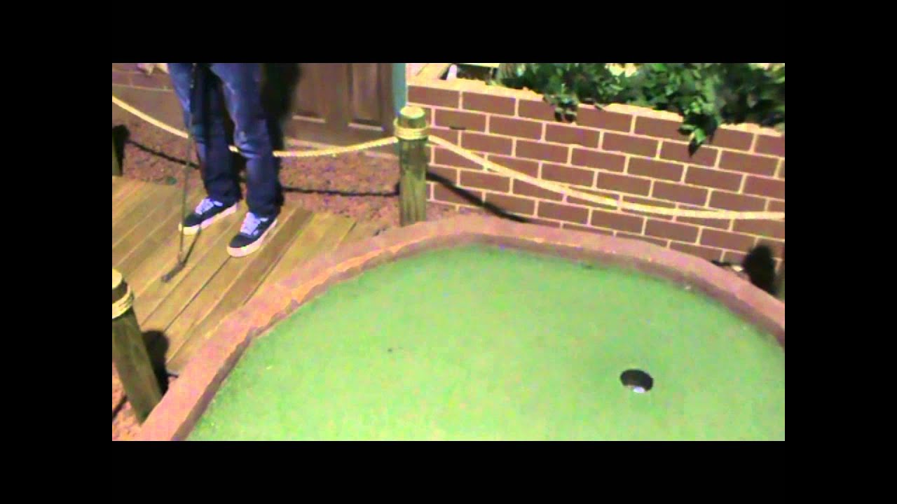 Four in a row on hole 17 at Unreal Mini Golf, Penrith. - YouTube