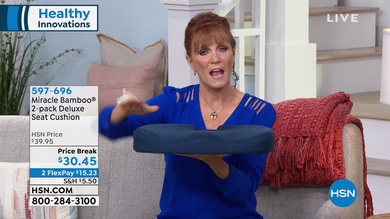 Miracle Bamboo 2pack Deluxe Seat Cushion - YouTube