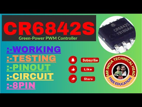 cr6842 green power pwm controller|cr6842s ic| cr6842s circuit - YouTube