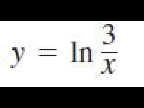 Derivative of y = ln 3/x - YouTube