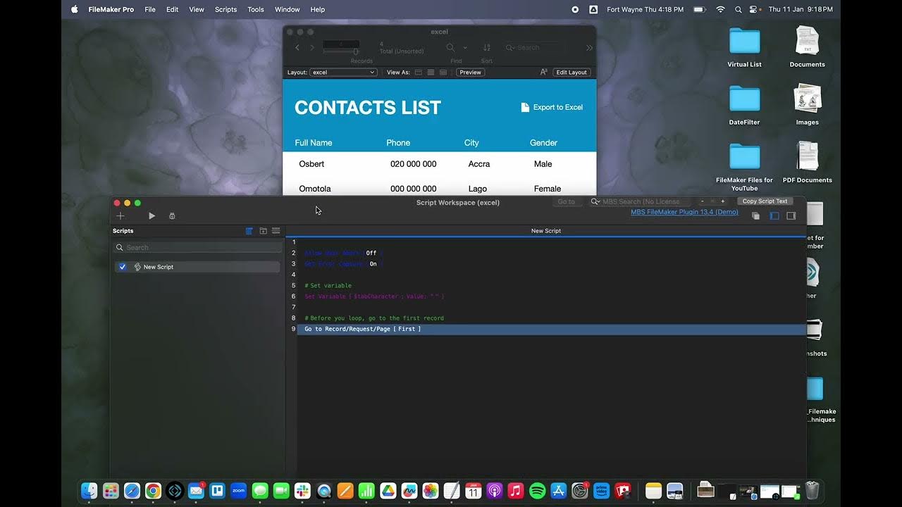 How to Export Records from FileMaker to Excel - YouTube