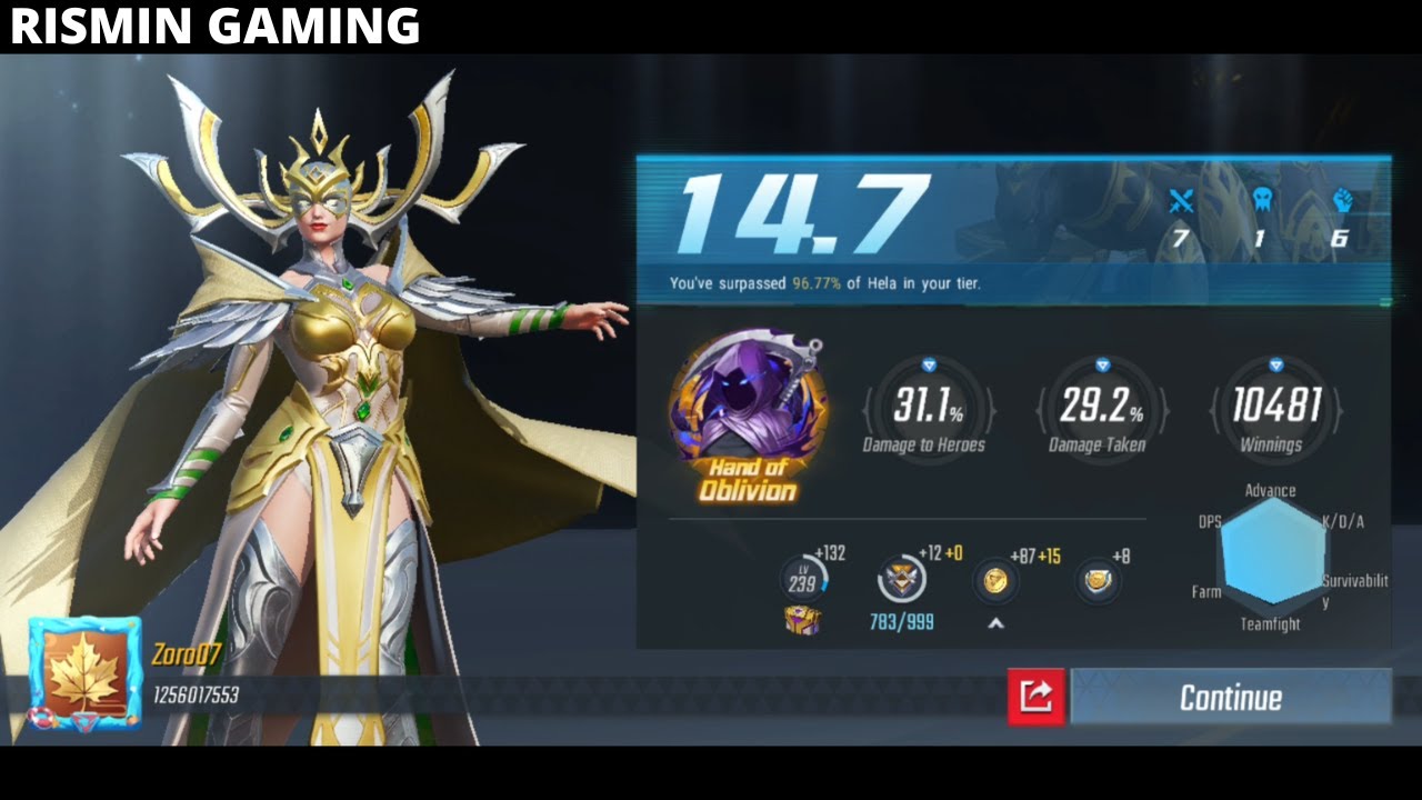 Hela Tanky Build Rank Gameplay - Marvel Super War - YouTube