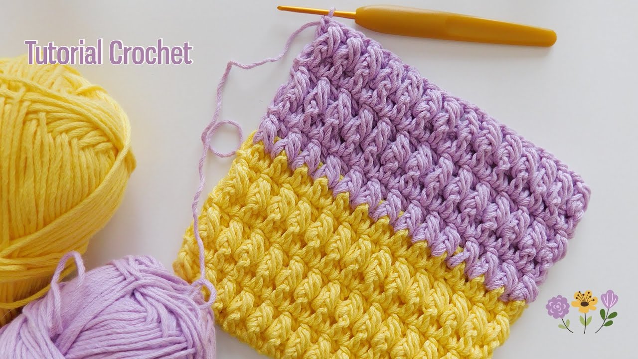 Hermoso Punto Crochet. Fácil y bonito 😍. Tutorial explicado paso a paso ...