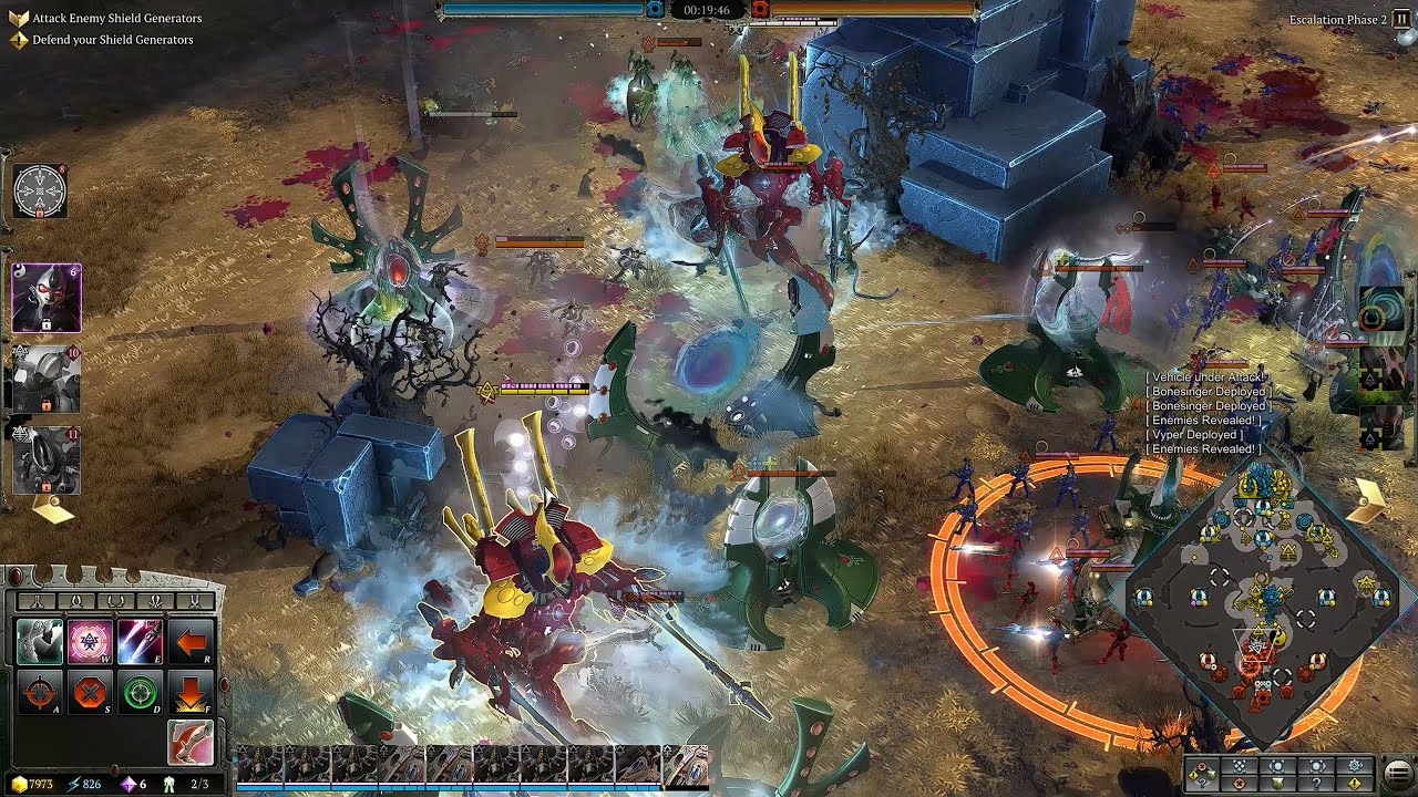 Massive Battle Kaelor Vs Biel-Tan - Warhammer 40K Dawn Of War 3 # ...