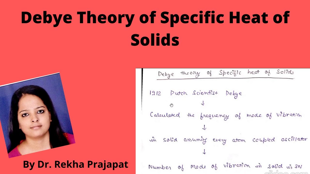 Debye Theory of Specific Heat of Solids - YouTube