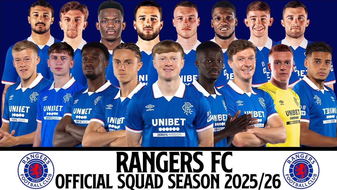 Rangers FC Official Squad Season 2025/26 | Rangers FC Squad 2025/26 ...
