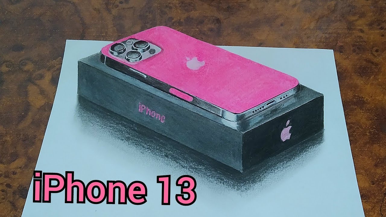 How to Draw 3D Iphone 13 | Iphone 13 | Iphone 13 Review | Iphone 13 Pro ...