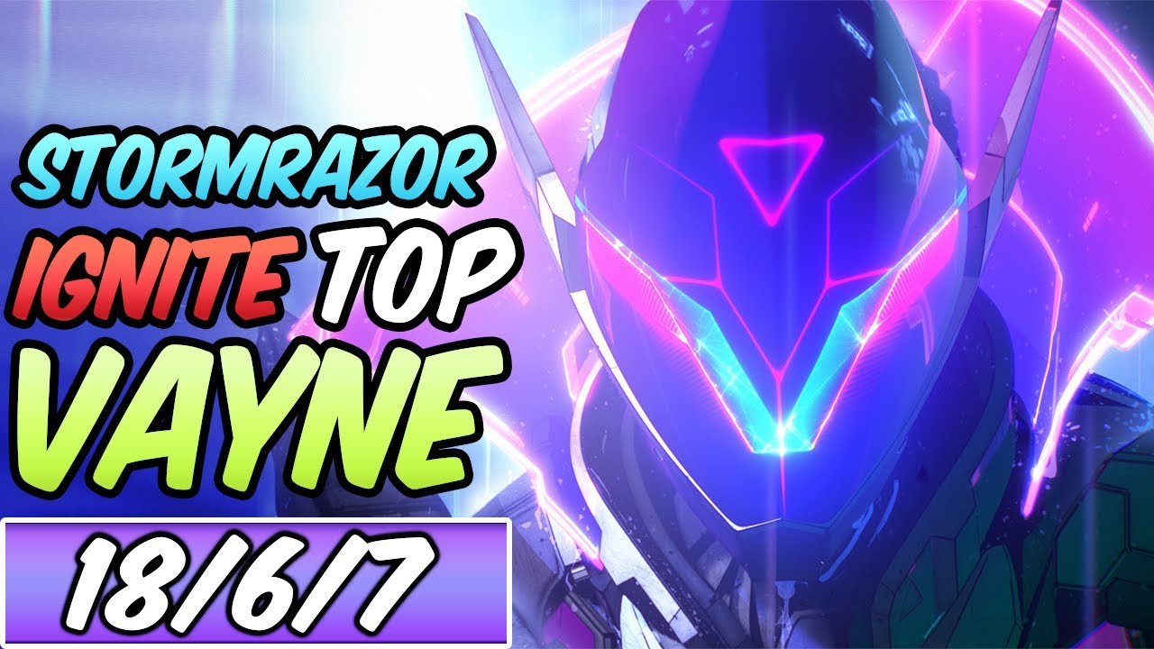 STORMRAZOR IGNITE VAYNE TOP | Build & Runes | Diamond PROJECT: Vayne ...