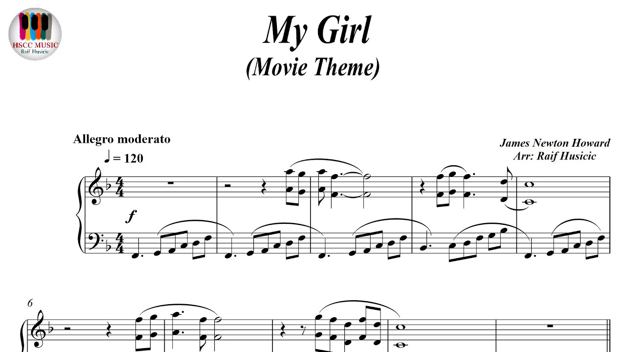 My Girl, Movie Theme, Piano Sheet Music, Piano Tutorial - YouTube
