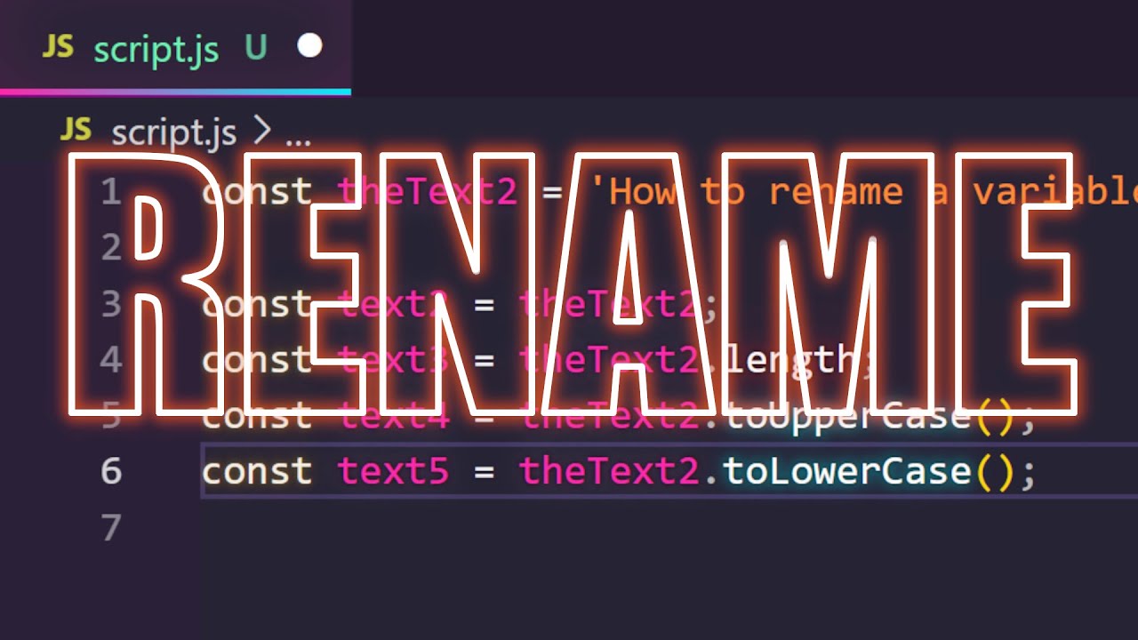 How To Rename a Variable in VS Code. Way 2 - YouTube