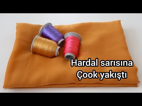 Hardal sarısına çok yakıştı./iğne oyası