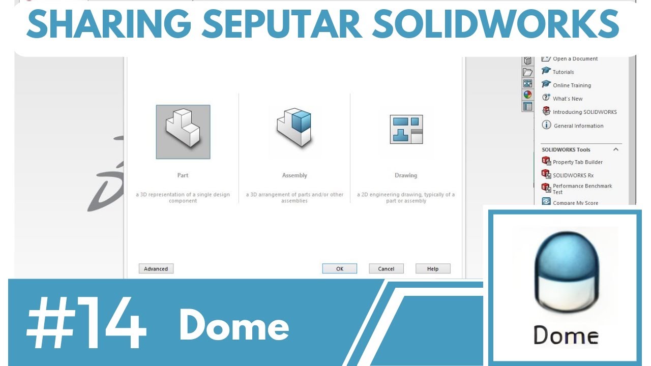 Sharing Seputar SolidWorks - 14. Dome - YouTube