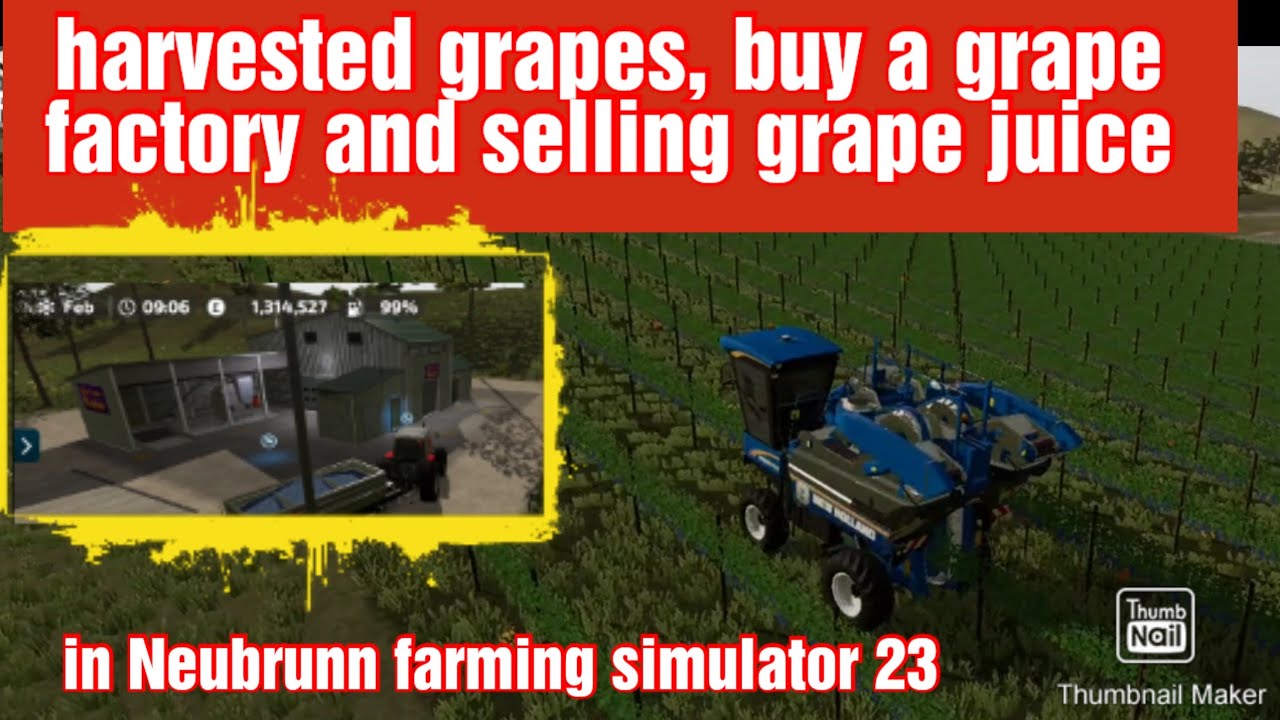 Harvesting grapes, buying a grape factory and selling grape juice in ...