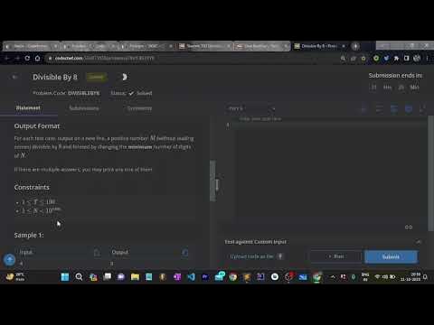 Divisible By 8 (Explanation) || Codechef Starters 103 - YouTube
