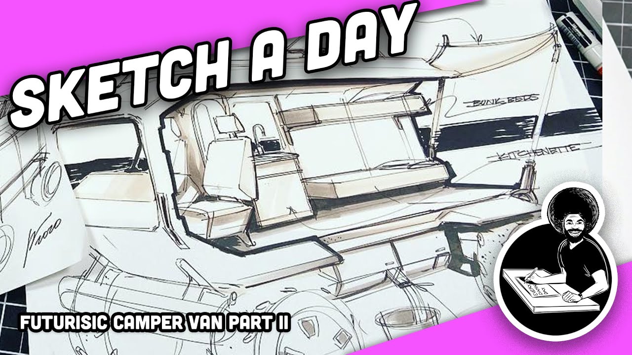 Industrial Design Sketching - How to design and draw: Futuristic Camper ...