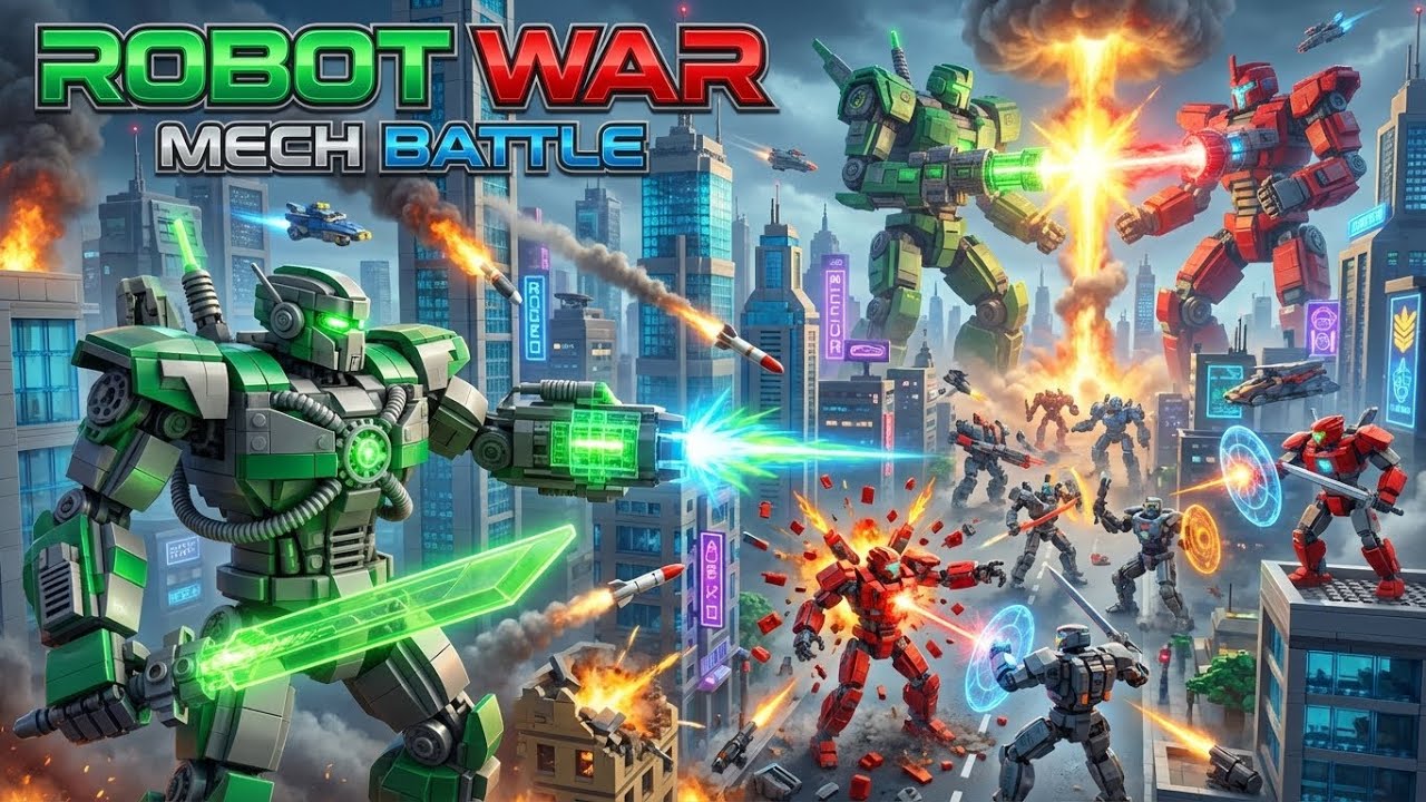 LEGO Robot Battle - GREEN vs RED Mech War - Epic Future Giant Robot ...