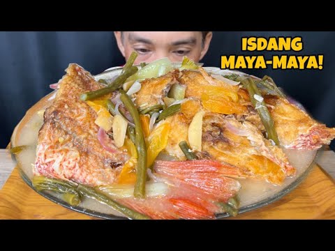 Isdang Maya-maya sa Miso Mukbang Asmr | Filipino Food Mukbang ...
