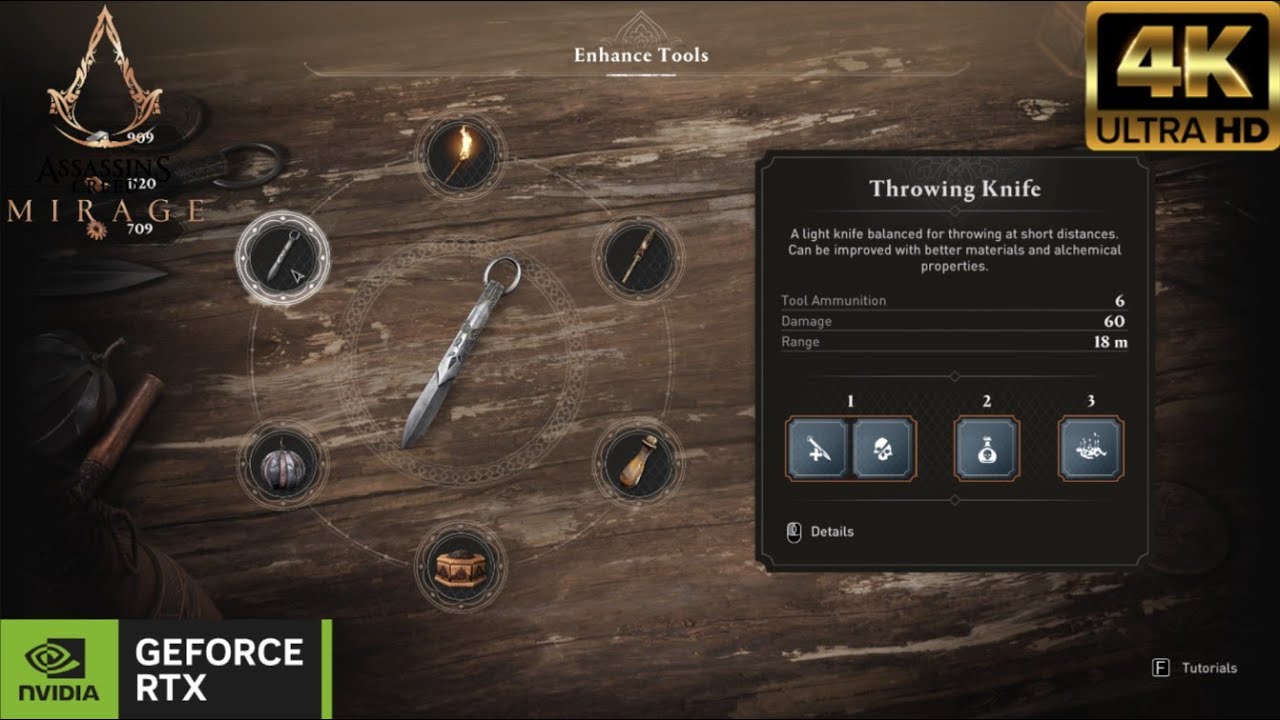 [Assassin's Creed Mirage] | All Tools & Hidden Weapons Showcase ...