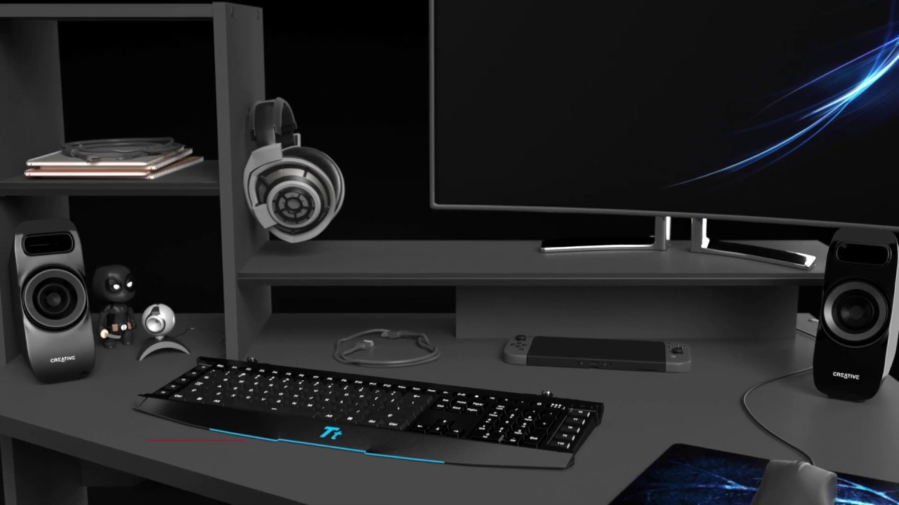 Corner Gaming Set Up Desk - YouTube