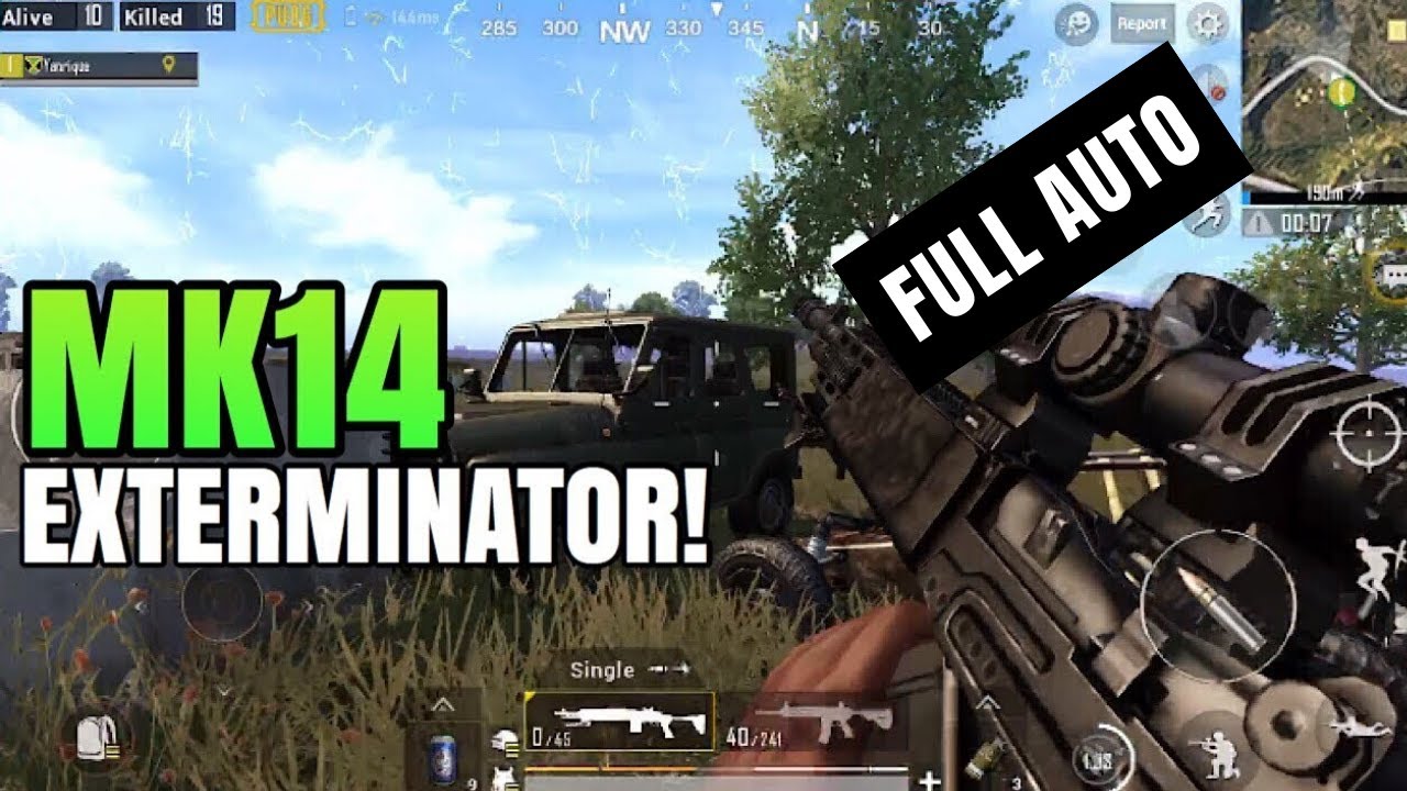 MK14 FULL AUTO + 8X PUBG MOBILE | THE POWER OF MK14 | SOLO VS SQUAD ...
