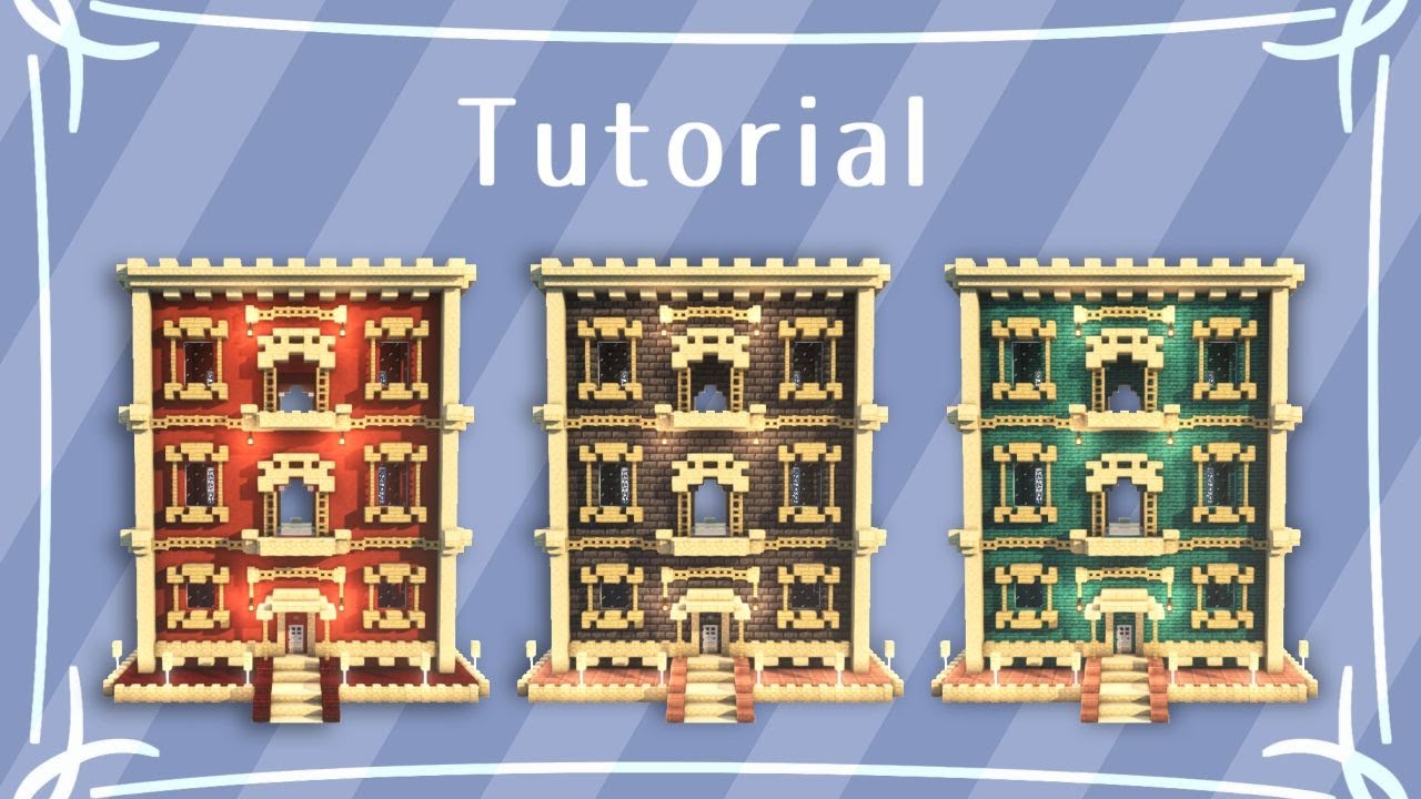 Minecraft: Cute House Build Tutorial ≫ Simple 3 Story Design - Favorite ...