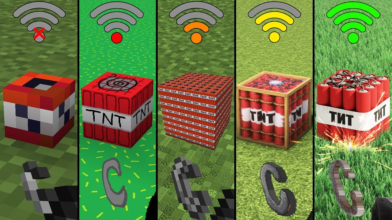 tnt with different Wi-Fi in Minecraft - YouTube