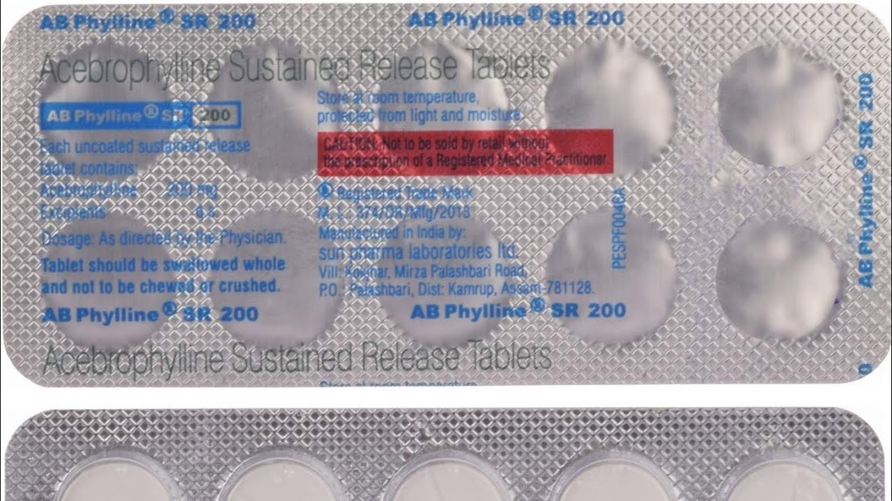 AB Phylline SR 200 Tablet uses, side effects and doses in Hindi - YouTube