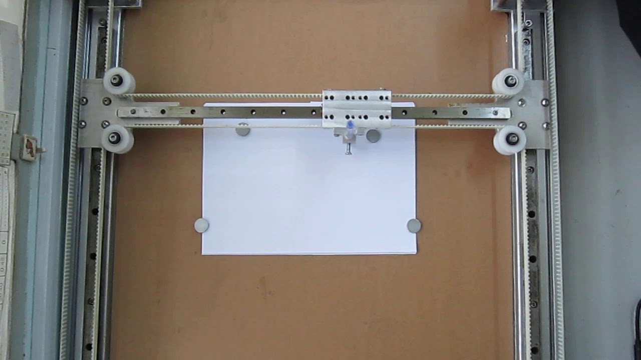 Belt-driven CNC system - basic moves - YouTube