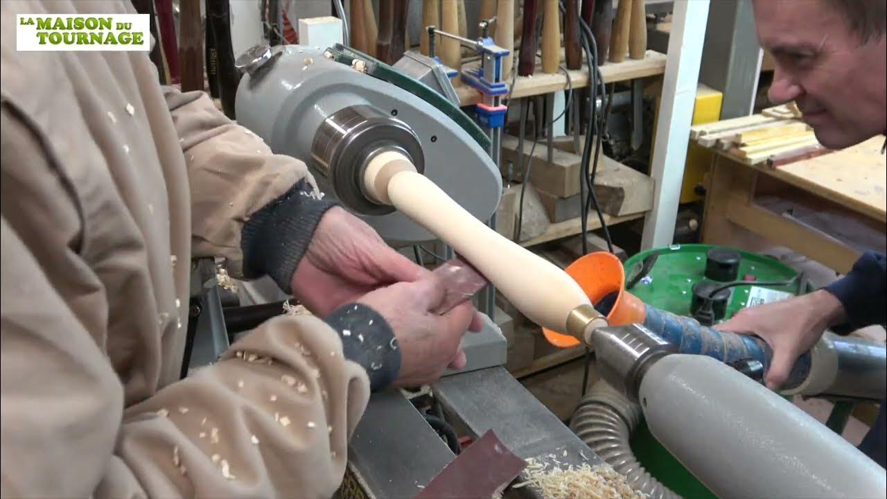 Tournage sur bois - Fabrication de manches pour les outils de tournage - YouTube
